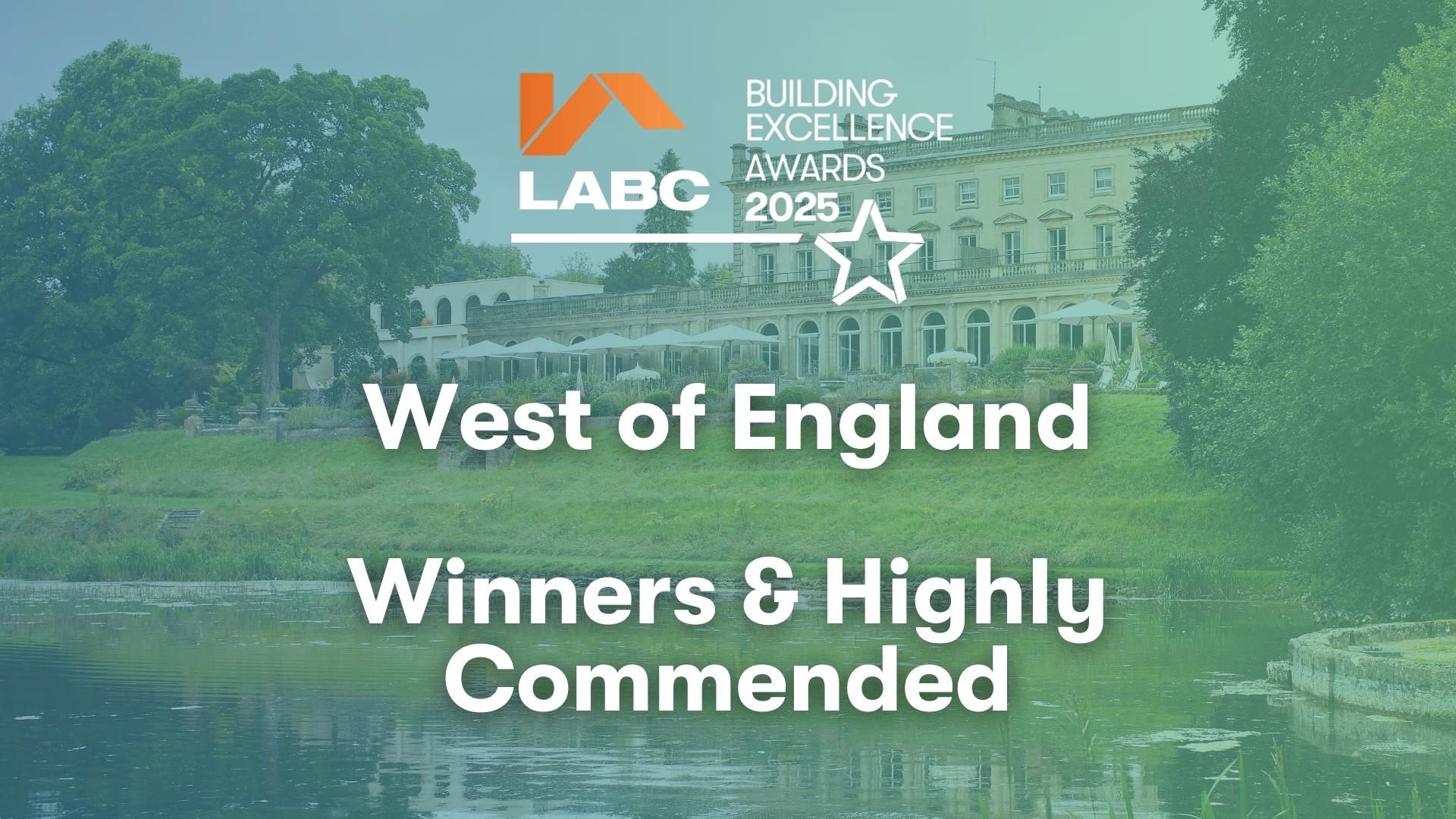 LABC West of England Winners & Highly Commended 2025 | LABC